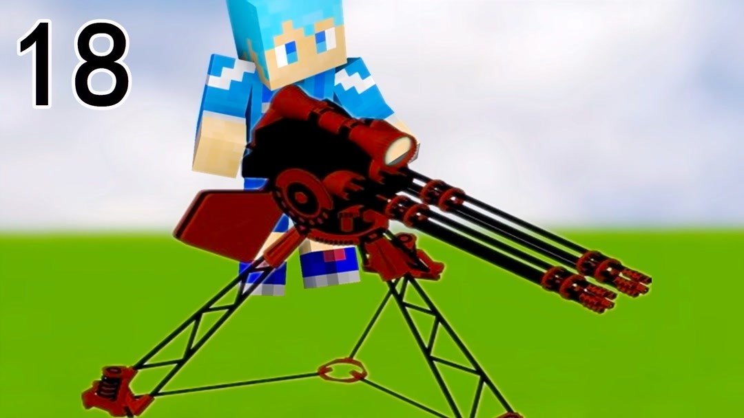 小七我的世界特种兵,制作枪械配件,大机枪