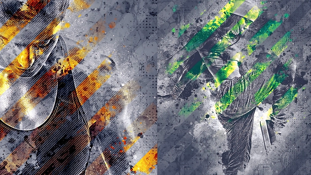 机械战警人物水墨裂纹效果PS动作教程