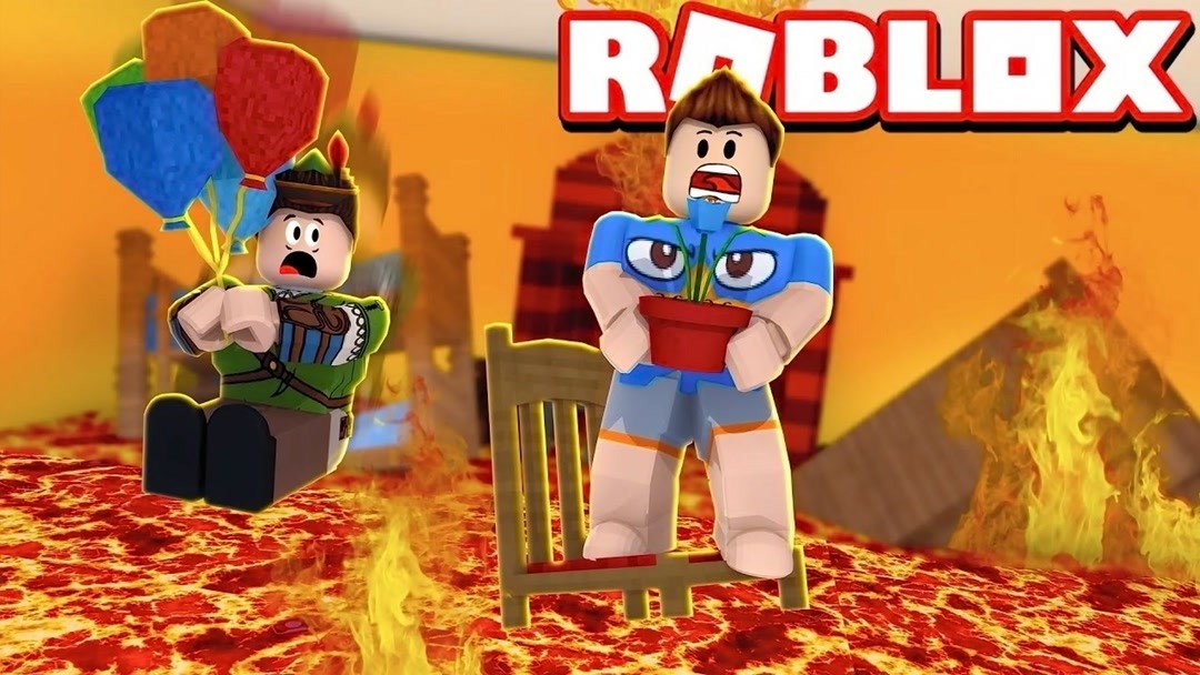 Roblox岩浆模拟器!为躲避岩浆我飞到了空中?咯咯多解说