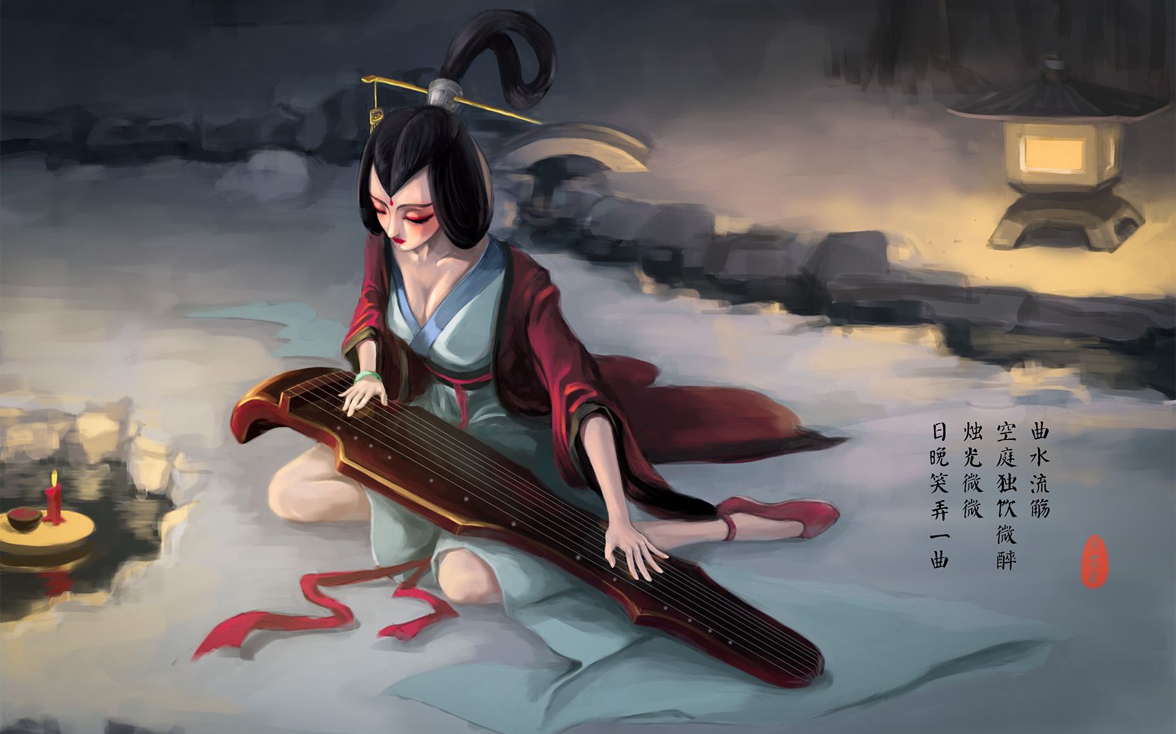 【曲水流觞】PS涂鸦记录