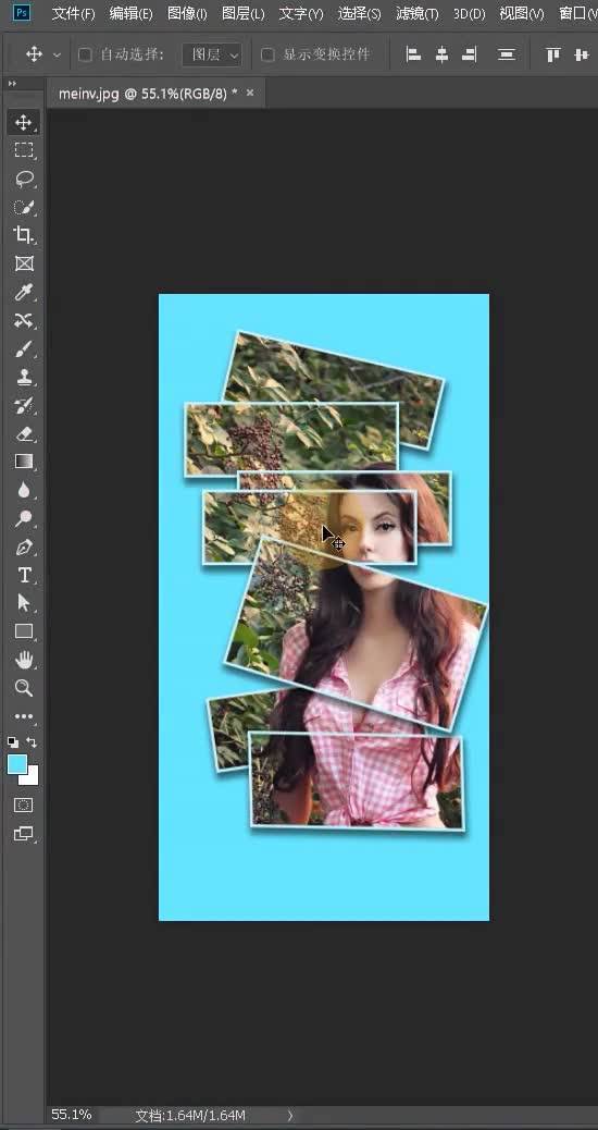 PS图片剪切分割特效效果你会做吗?
