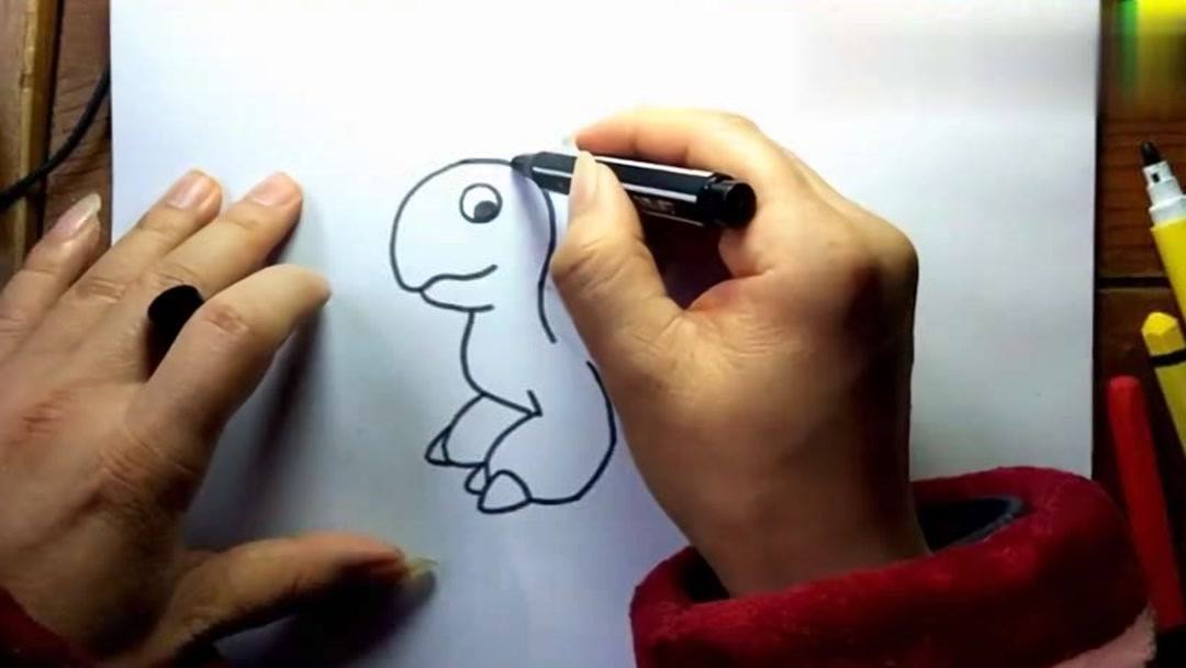 宝宝喜欢的简笔画,可爱动物大乌龟