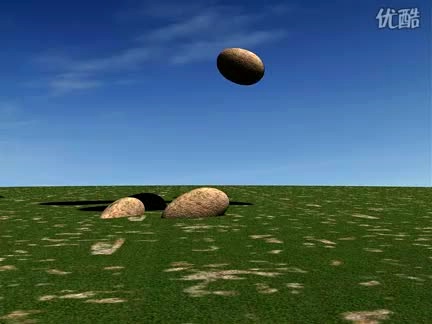 中文3D MAX建筑动画制作实例与技巧石块下落
