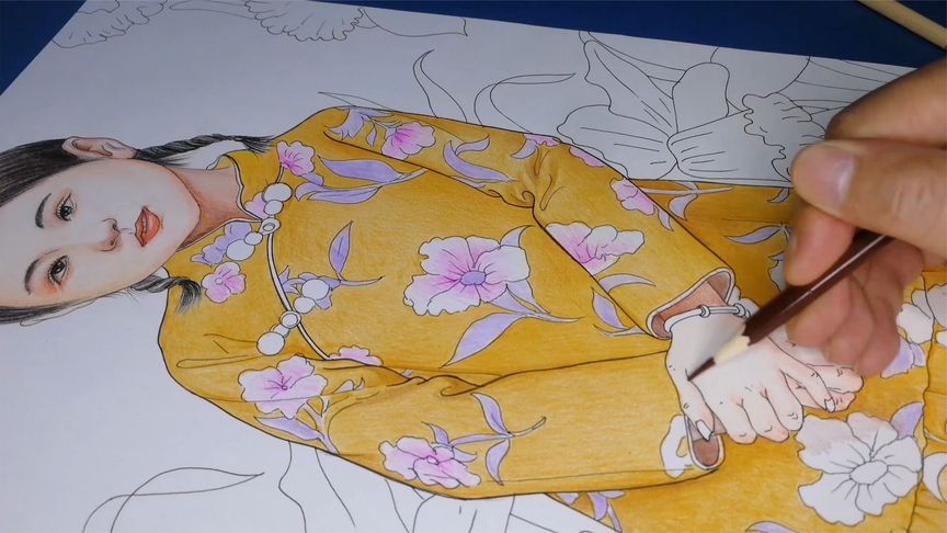 设计师插画12:荧屏上动漫都是“古装”“修仙”我来张旗袍小美女