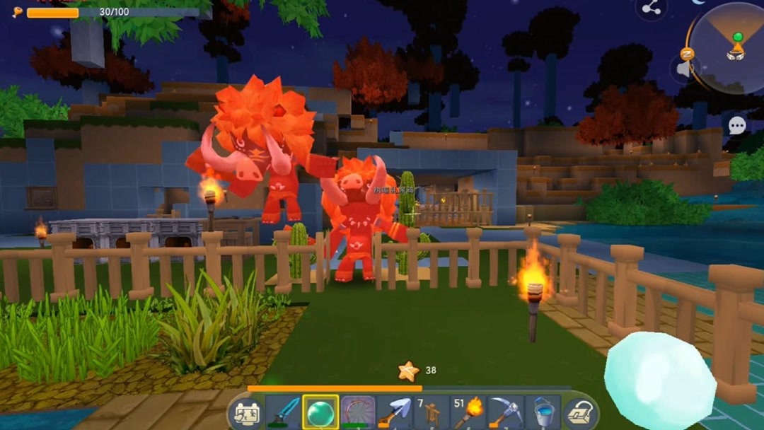 二狗子迷你世界:我在狗蛋家门口种仙人掌,扎了3个怪物!