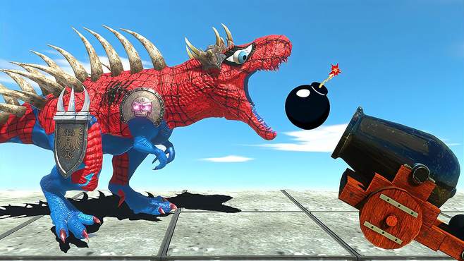 动物战争模拟器游戏 各个动物挑战谁能准确的落入坑中