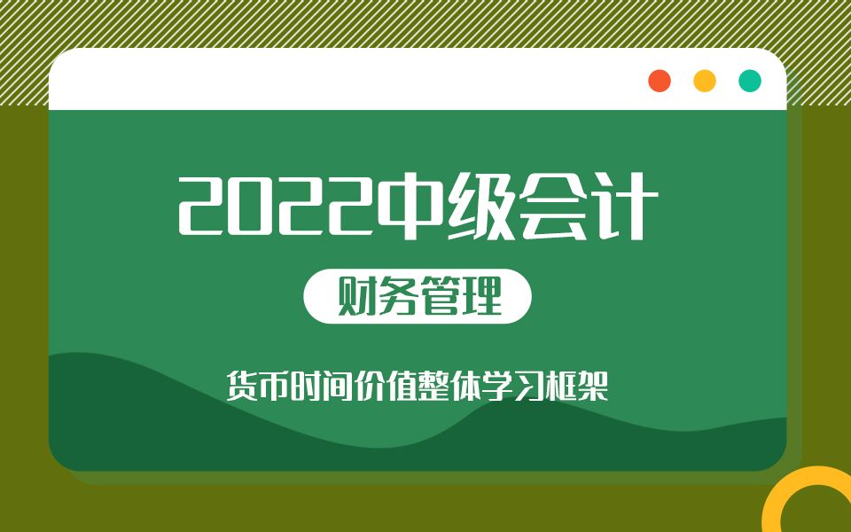 2022中级会计《财务管理》必考知识点——货币时间价值整体学习框架