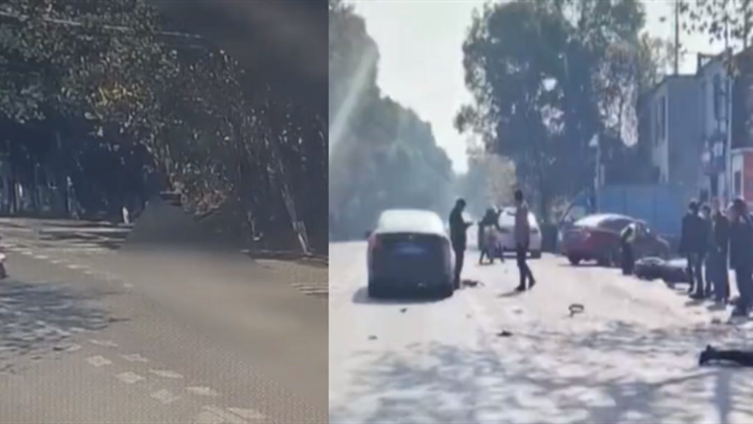 小车与电动车相撞,电动车驾驶员腿部受伤,一个举动让他逃过一劫