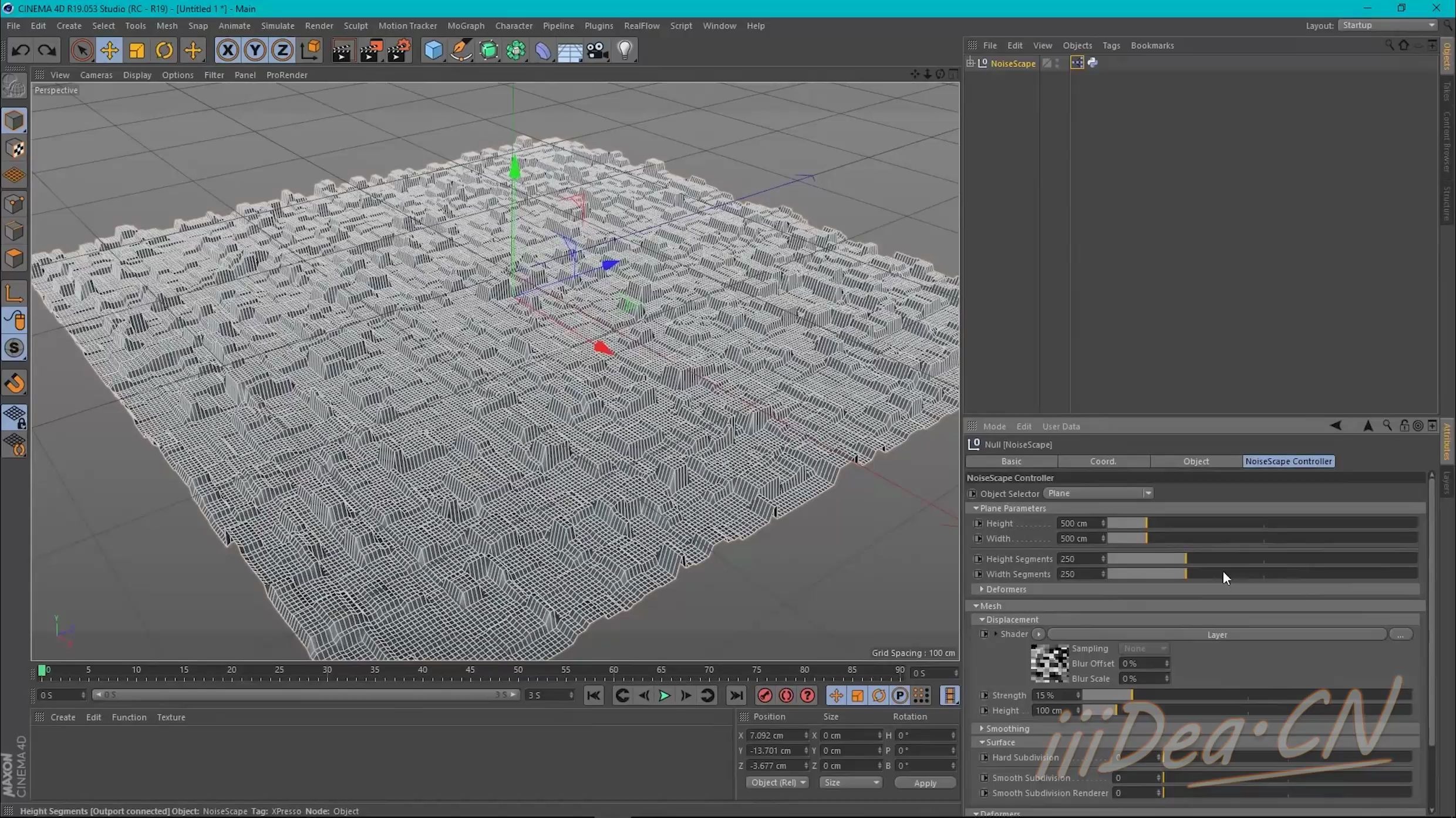 C4D模型置换动画预设插件NoiseScape 2 For Cinema4D视频教程