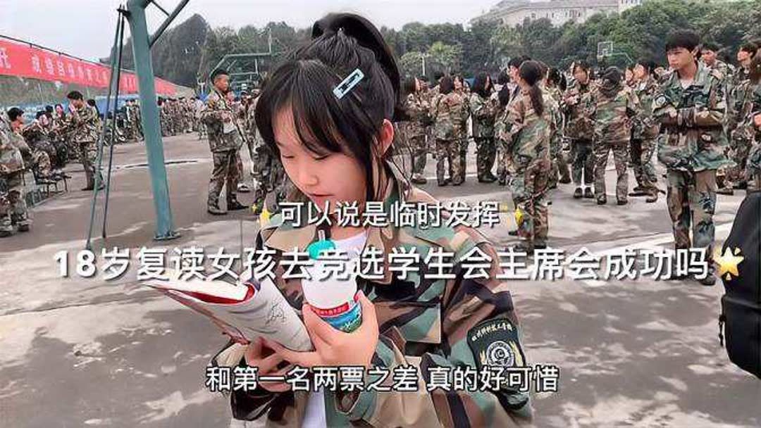 18岁复读女孩去竞选学生会主席会成功吗?临时发挥的哦