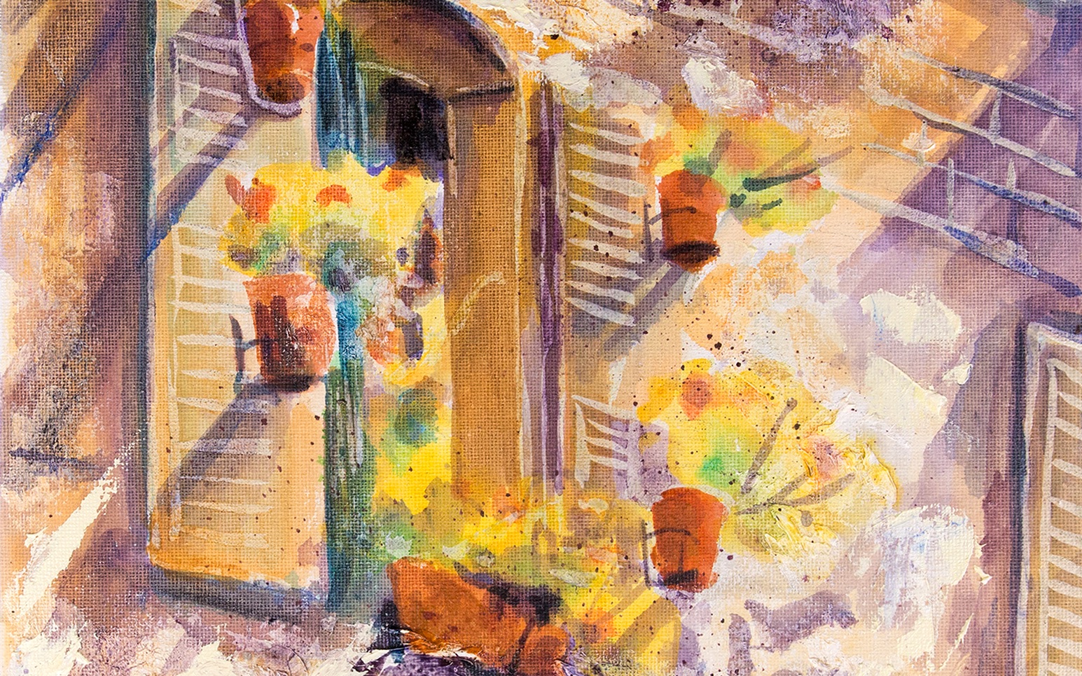 【丙烯】丙烯画 新手入门 手把手教你画唯美风景 20分钟 附字幕(花墙)