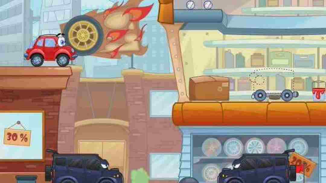 小汽车总动员突破种种障碍游戏