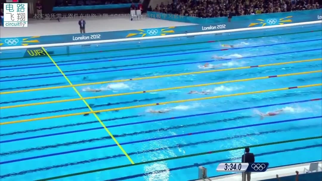 C131.12.1游泳比赛计时器-运行效果-电路飞翔