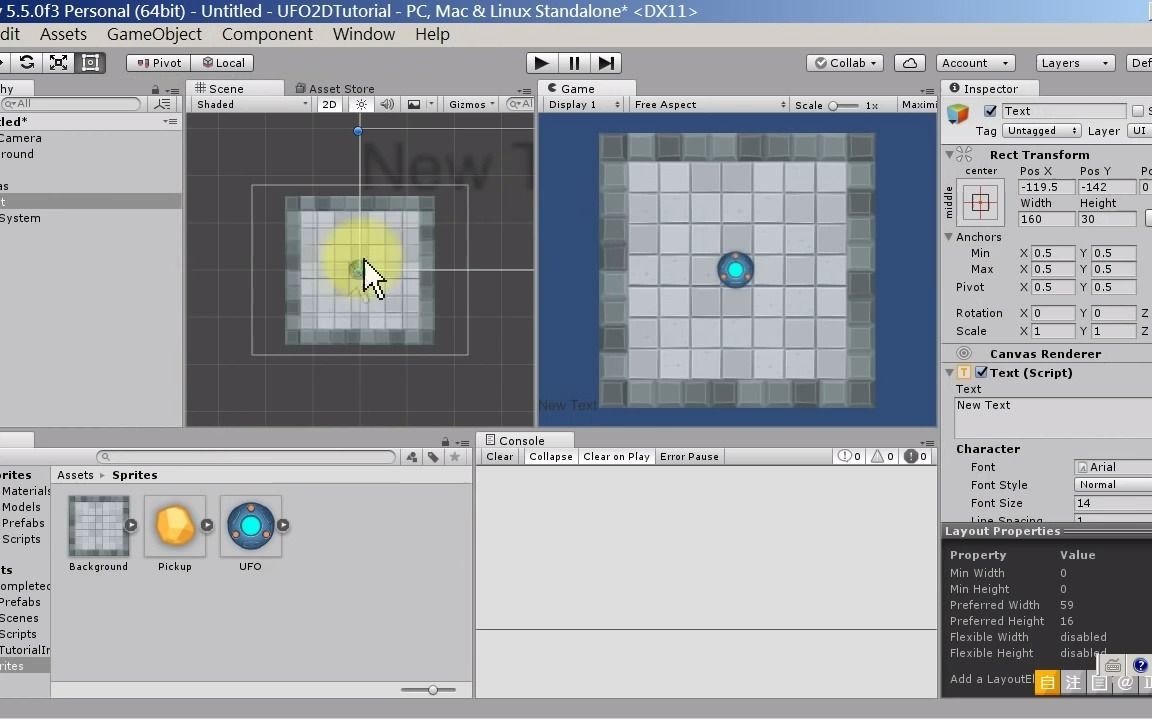 【油管搬运】Unity2d小游戏教学