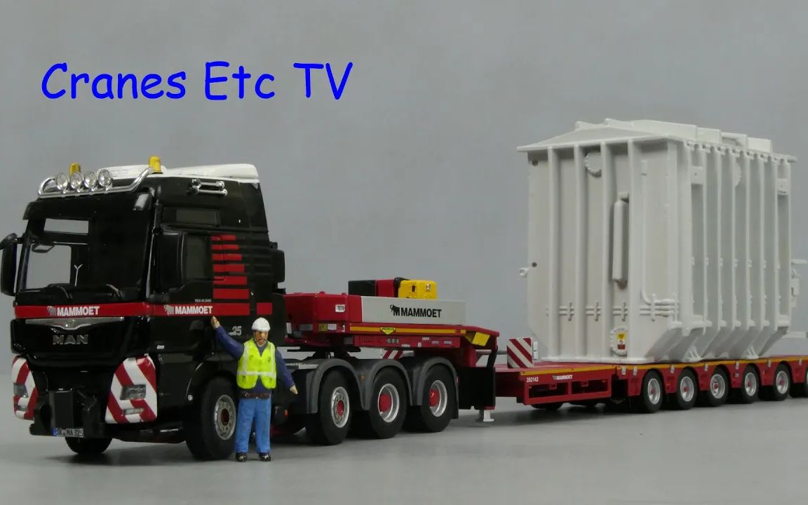 【WSI模型收藏】Mammoet涂装 曼恩TGX XXL连挂6轴拖车装载变压器...