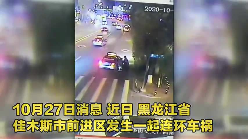 监控曝光翻斗车酿连环车祸 女子刚要上出租车被撞当场身亡