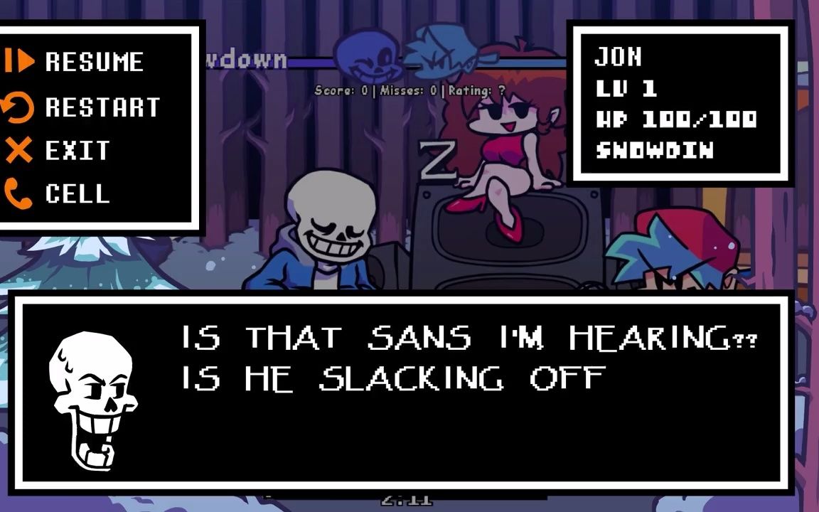 【FNF超优质传说之下模组】官方部分演示!