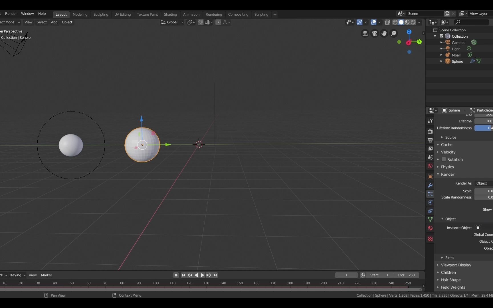 Blender 教程:粒子系统曲线引导的带变形球的流体模拟