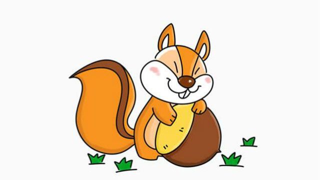 儿童简笔画之小松鼠教学