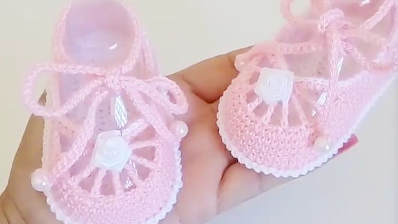 「母婴针织」简易的宝宝鞋子编织