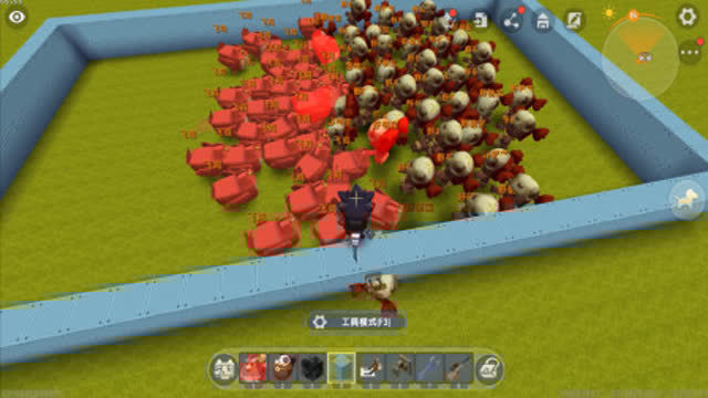 迷你世界飞龙解说:50只飞鸡大战50个巨型野萌宝