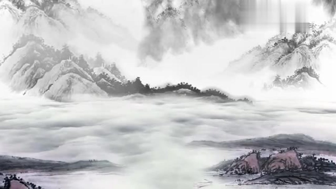 水墨山水山峦云雾雾气唯美浪漫中国风民族古典视频背景素材