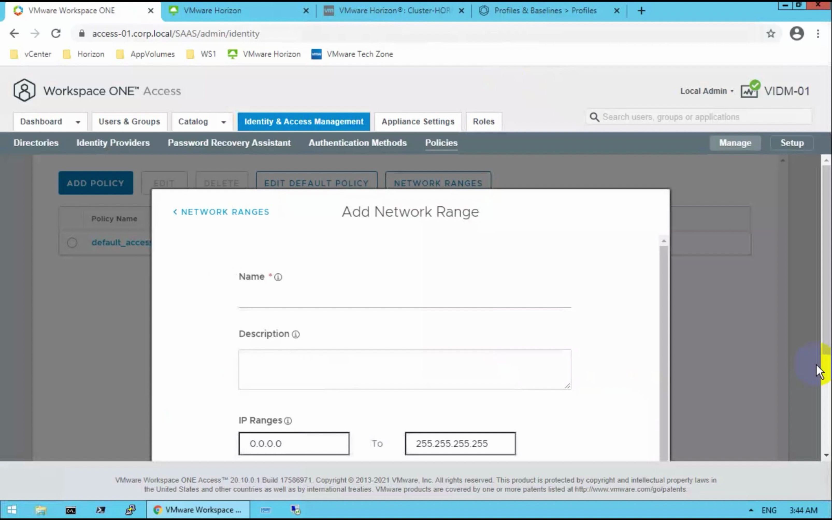 Workspace ONE Access 通过 VMware Horizon 提供 安全且全面的应用...