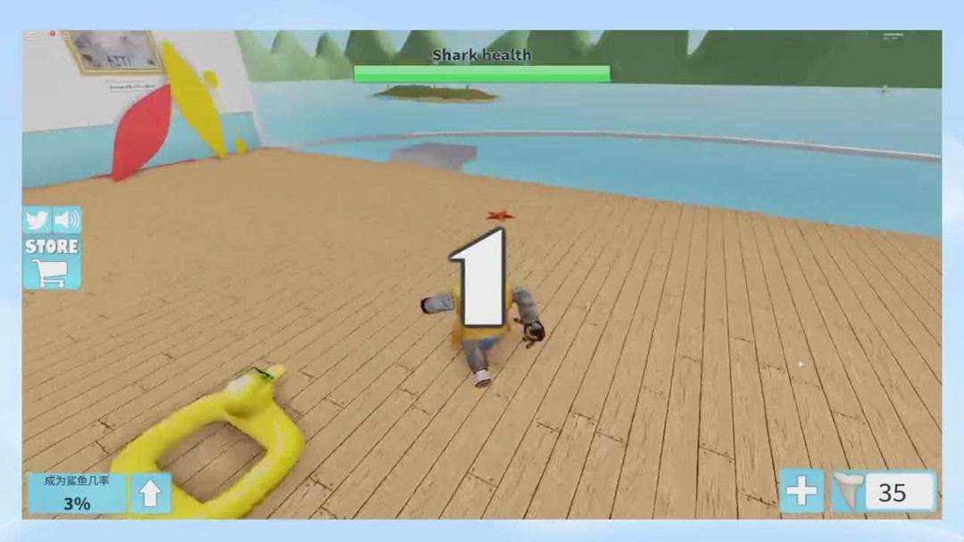 咯咯多解说:Roblox鲨鱼模拟器,你们别跑这么快等等我啊