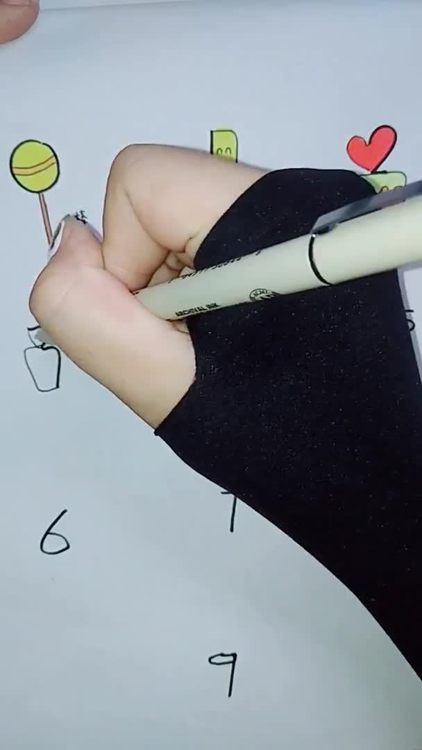 【简笔画】数字0 - 9画十种食物