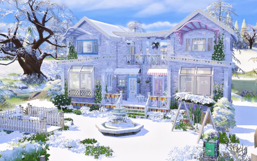 【模拟人生4速建】和闺蜜的联排别墅丨暖色现代+清新复古·NOCC