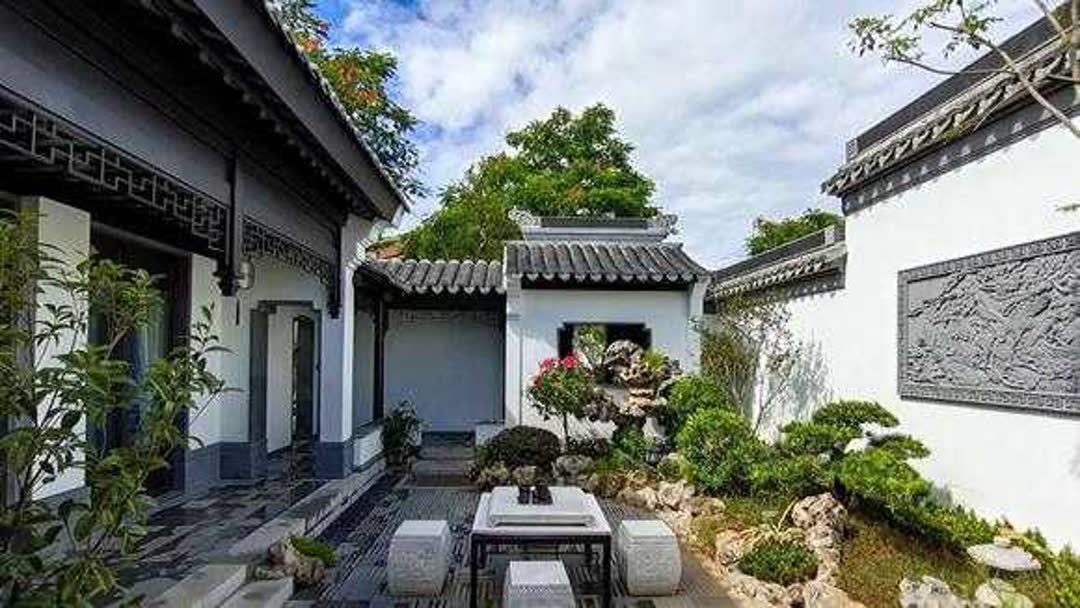 诗情画意的中式别墅小院,把中国山水和主人的境界搬进院子!