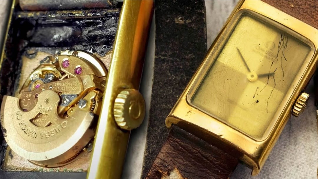 修复一块破旧的机械手表,翻新过程太专业了