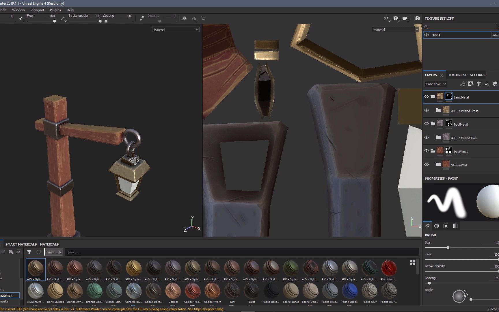 ...Scene Lamp Post Texturing (Substance Painter) UE4 Unreal Engin