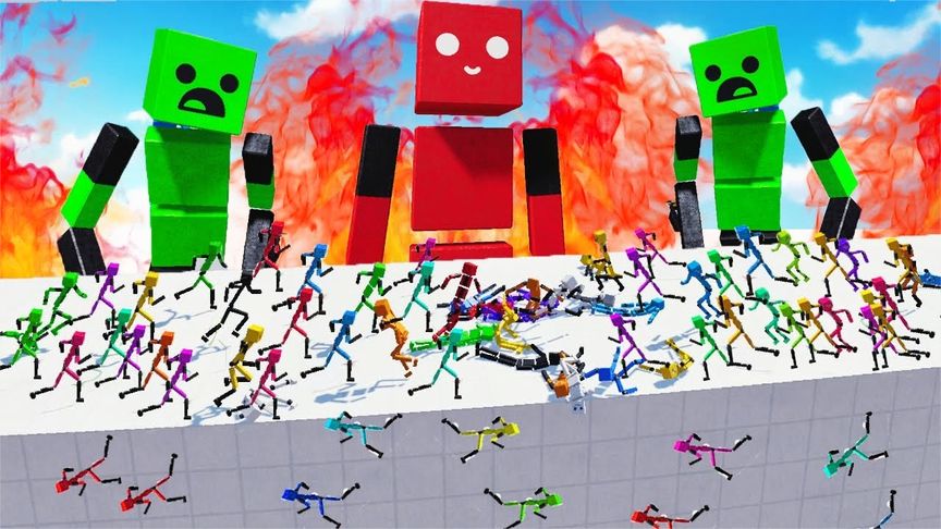 方块人模拟器:国外大神制作的高仿糖果人地图真有趣,就是BUG多