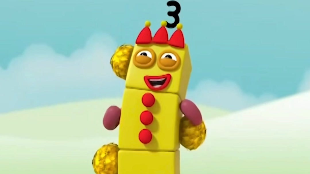 数字积木 搞笑动画:3哥有了新玩具,数字兄弟赶来一同观看!