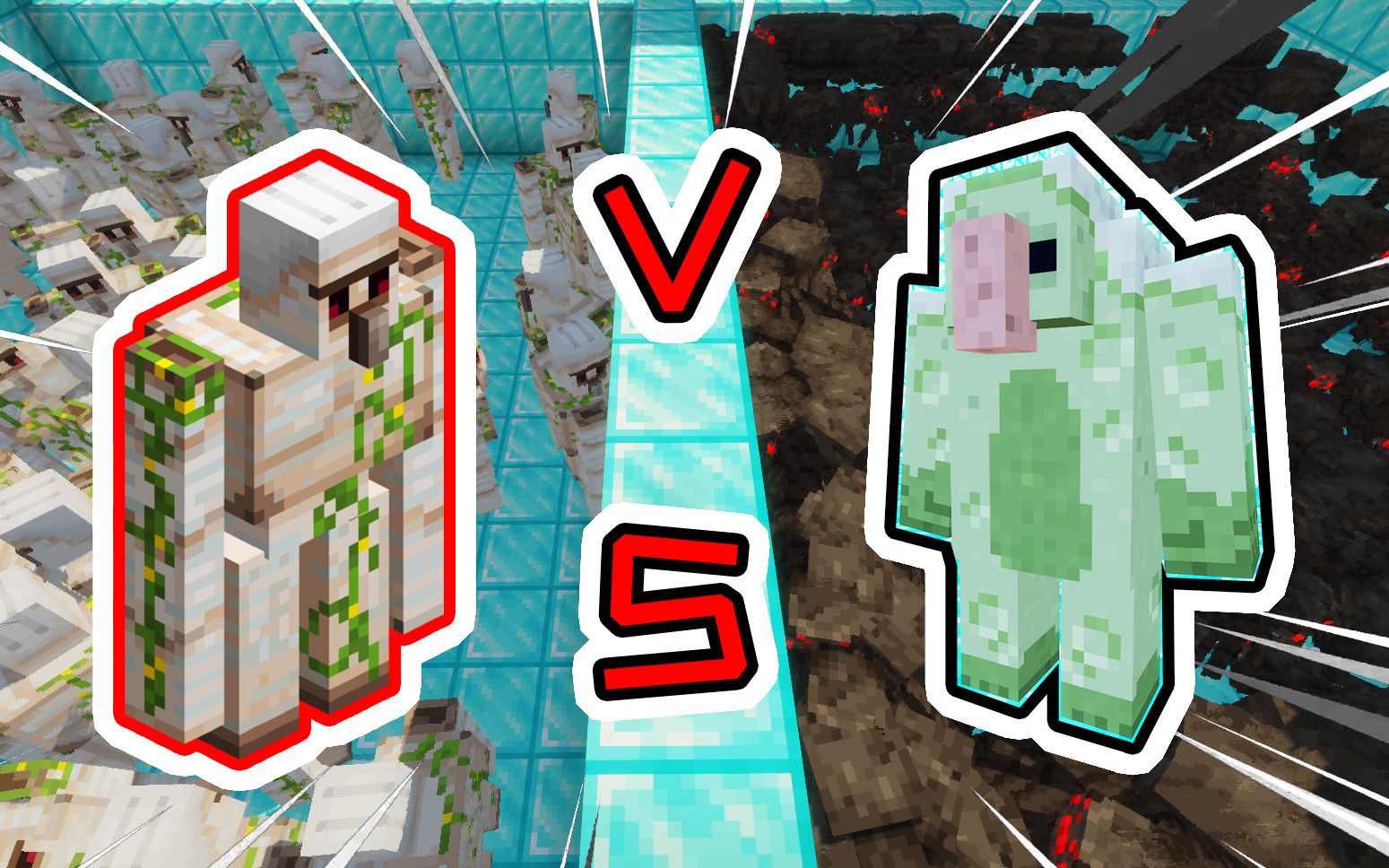 【MC】铁傀儡Vs洞穴巨魔?!暮色原版之战!我的世界作死挑战!