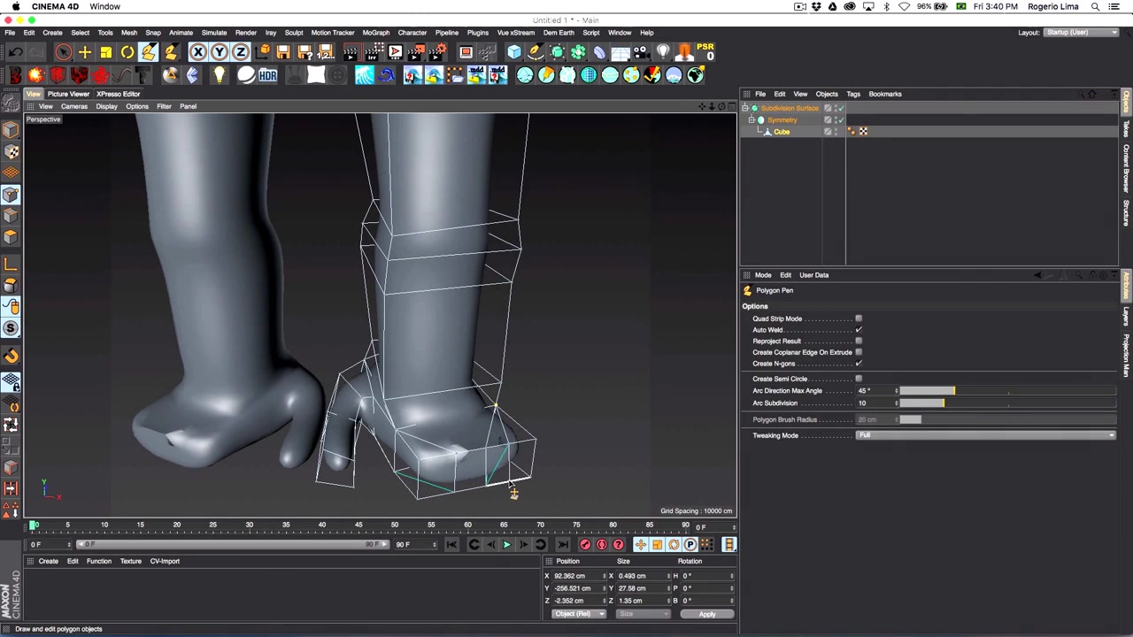 C4D卡通猴子建模