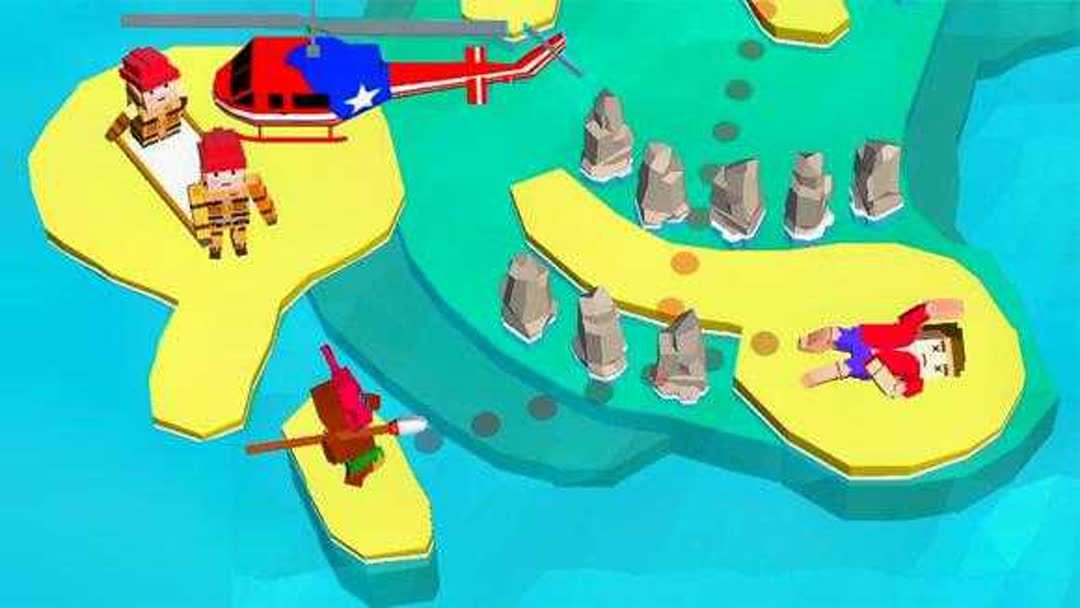 救援模拟器:在2个野人交替的缝隙,把受伤的大叔救走了