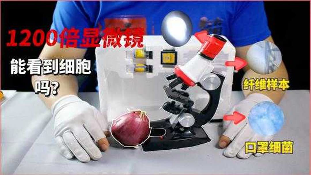 开箱1200倍显微镜,只花了不到30元,真能看到口罩上的细菌吗?