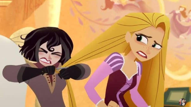 长发公主长出新头发,却坚硬如钢筋,把剪刀折成了碎片