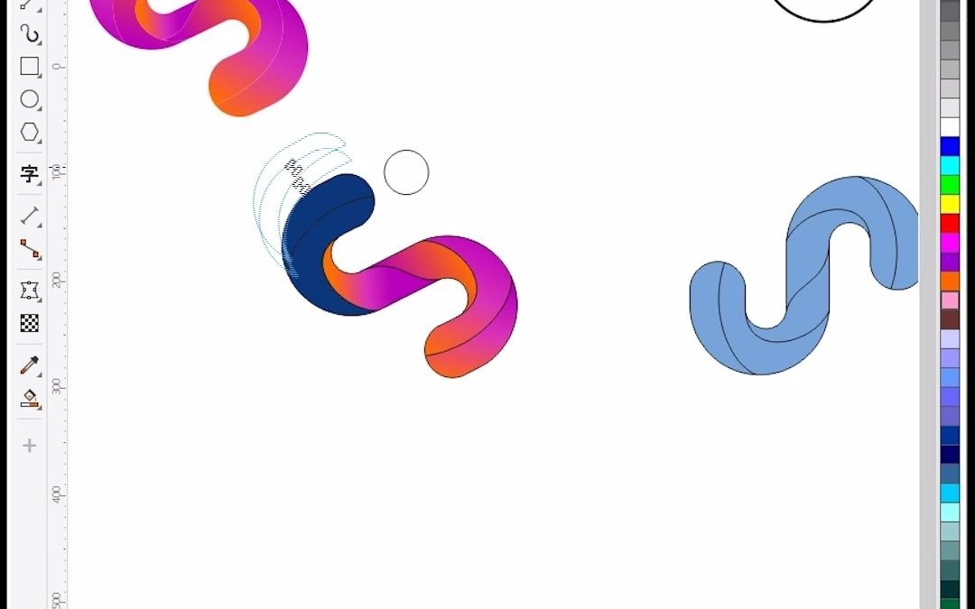 CDR立体分块效果,平面设计教程