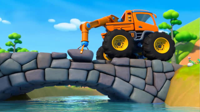 疯狂怪兽车之怪兽车们建桥,这造桥技术也是服了