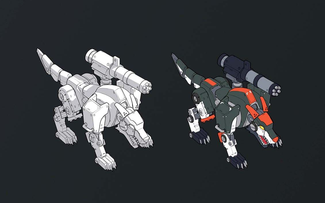 次世代基础模型制作,maya硬表面“机械战狼”模型教学!