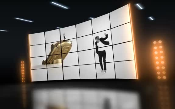 15974-曲面大屏栏目包装AE模板