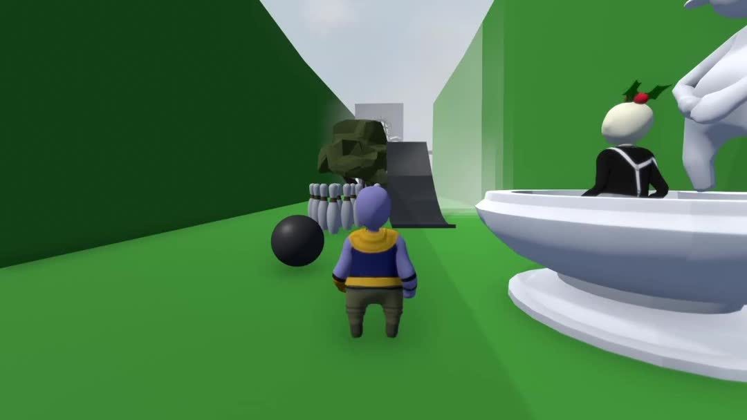 人类一败涂地:半仙暗墨联手闯关跑酷关卡,谁知遇见熊孩子难受啊