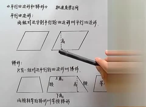 视频: 四年级上册数学《平行四边形和梯形》学习视频2