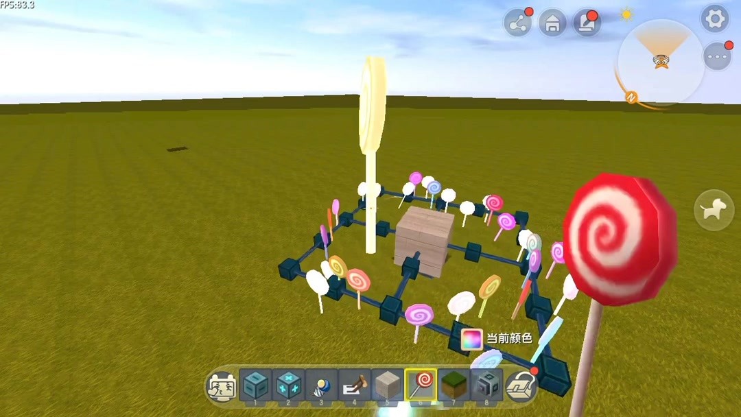 迷你世界:彩色棒棒糖爱的魔力转圈圈