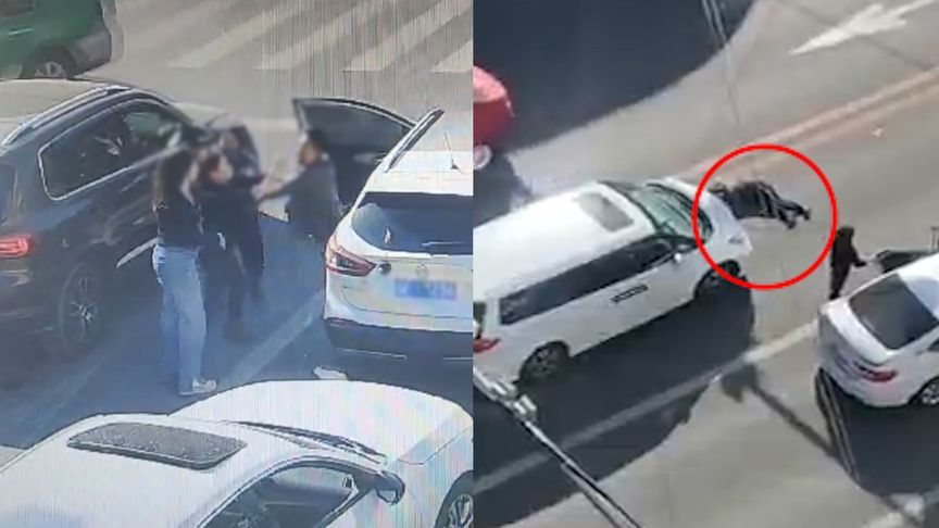 2车主吵架引2车人打架,1家属倒地遭过路车碾压,目击者称疑身亡