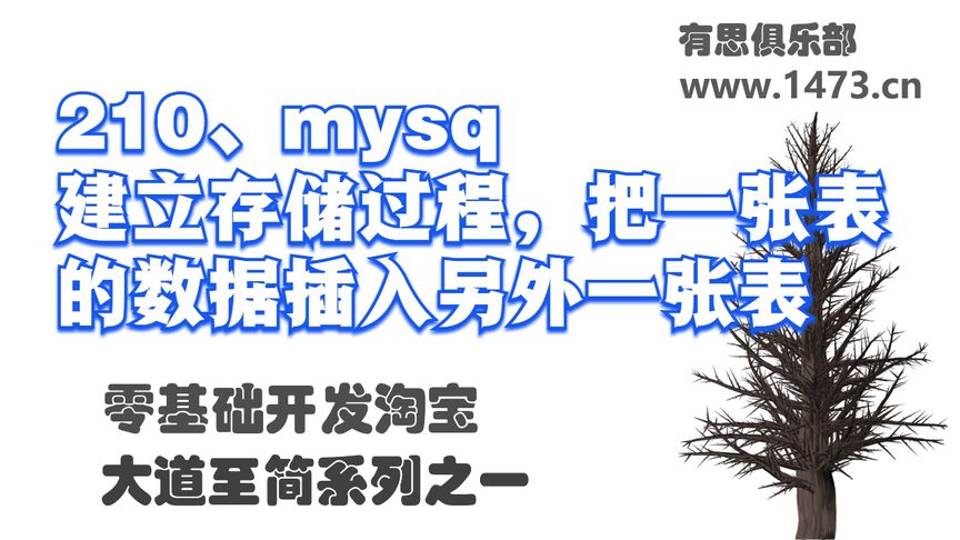 210、mysq建立存储过程,把一张表的数据插入另外一张表