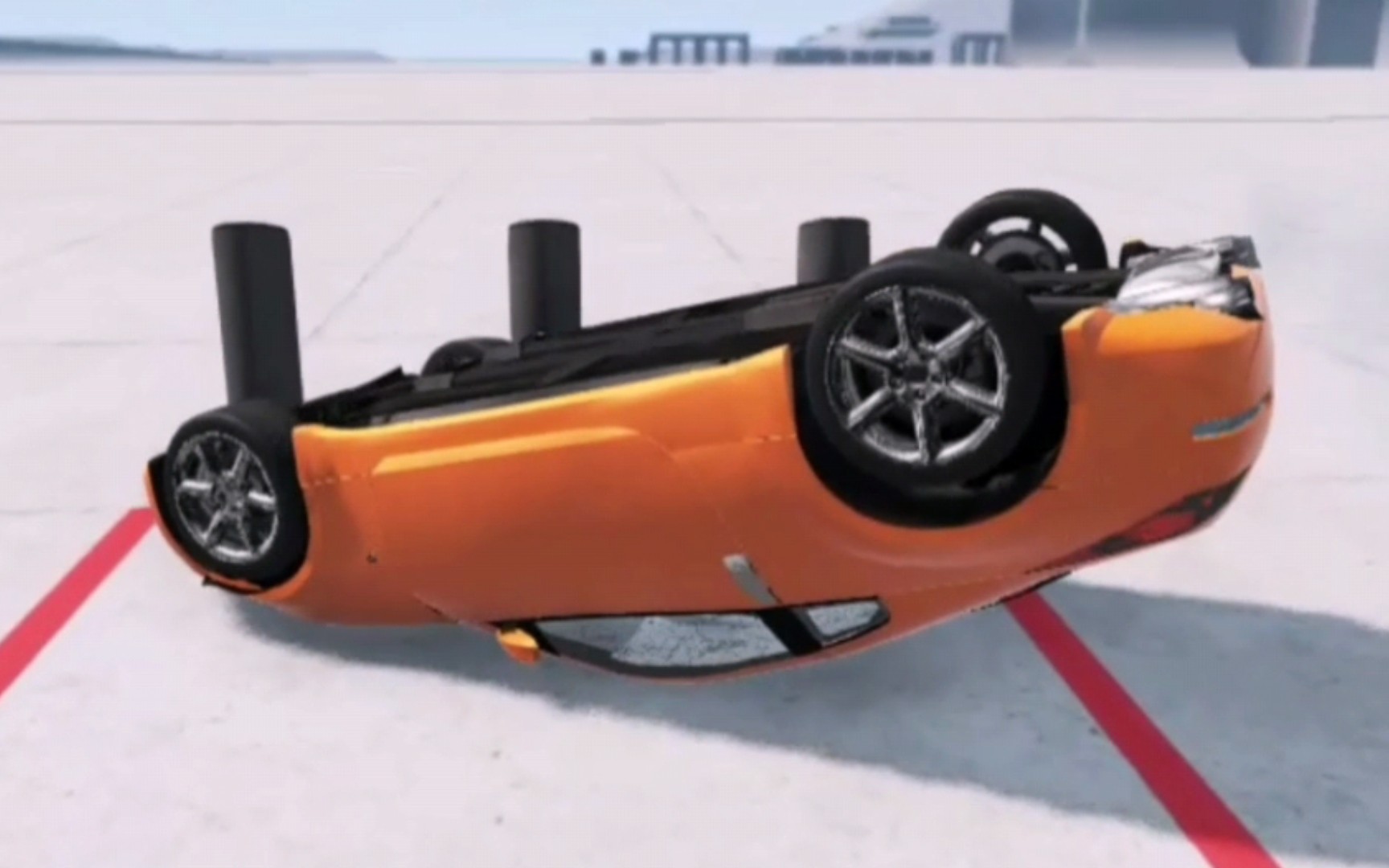 【BeamNG】未成功的汽车翻滚 #2